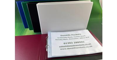 A4 Landscape PVC binder with 2 D ring mechanism